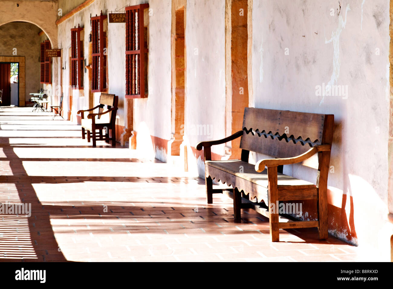 Spanish mission bench hi-res stock photography and images - Alamy