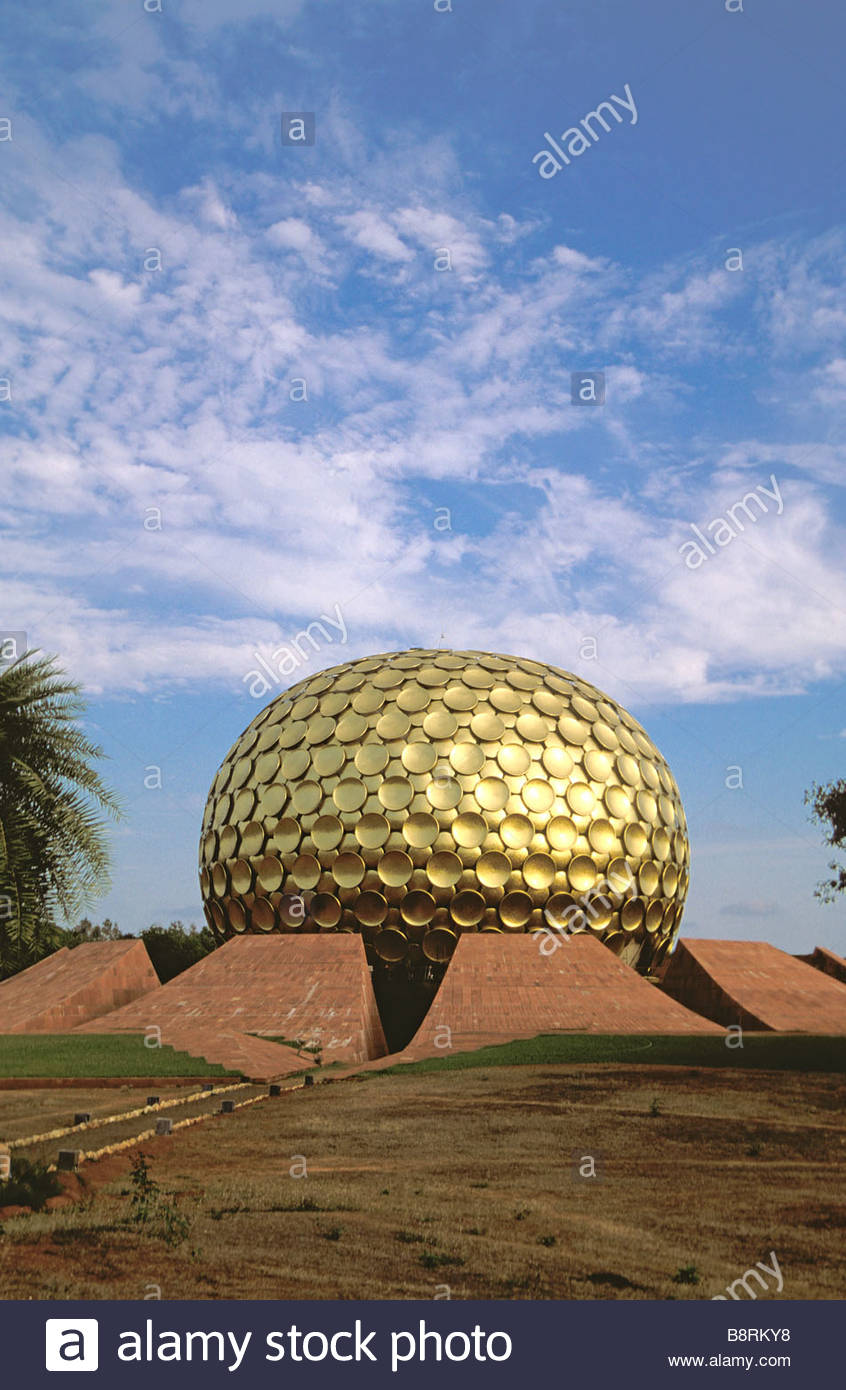 Auroville Matrimandir Stock Photos & Auroville Matrimandir Stock Images ...