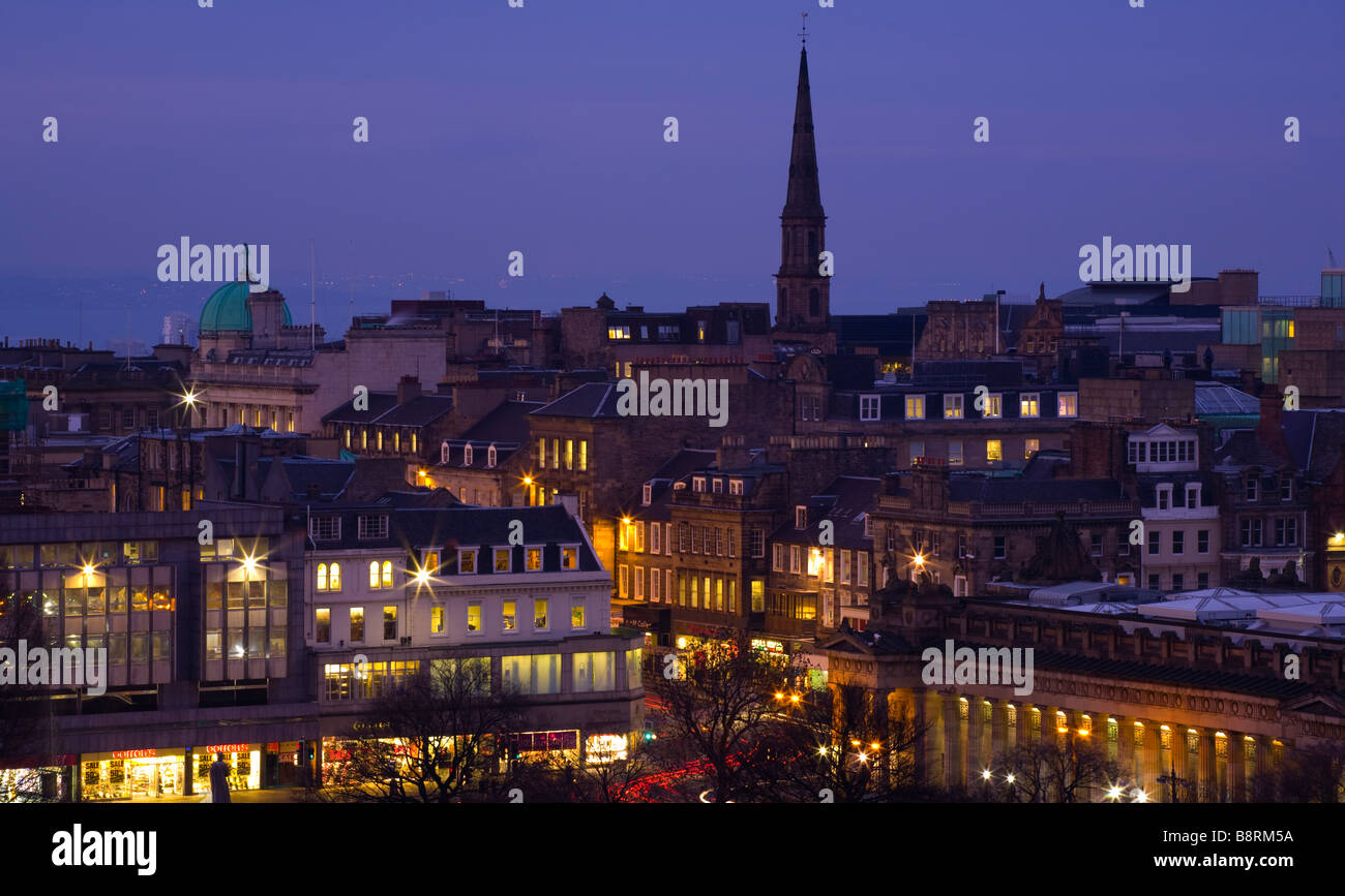 Scotland Edinburgh Princes Street Looking towards Princes Street and ...