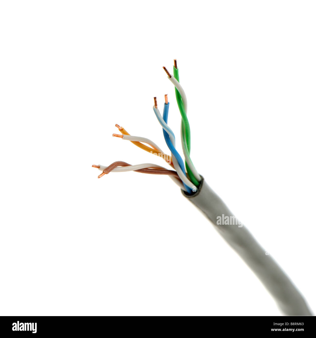 Cable twisted pair For connection of a computer with the Internet Stock ...