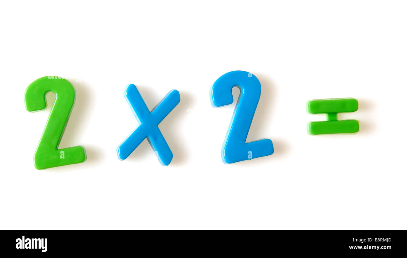 Two multiply on two The image of the various figures isolated on a ...
