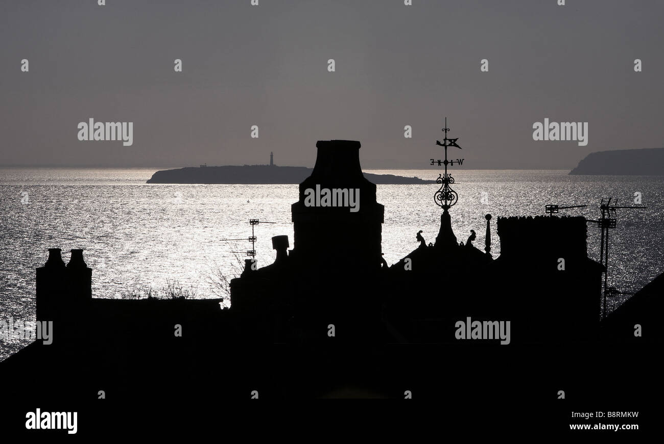 Flat Holm and Steep Holm islands Bristol Channel South Wales UK Stock ...