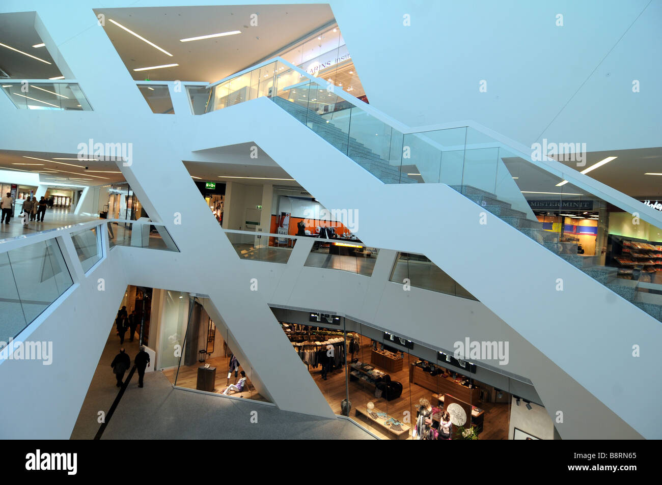 Inside the Westside shopping centre in Bern, whose striking design is ...