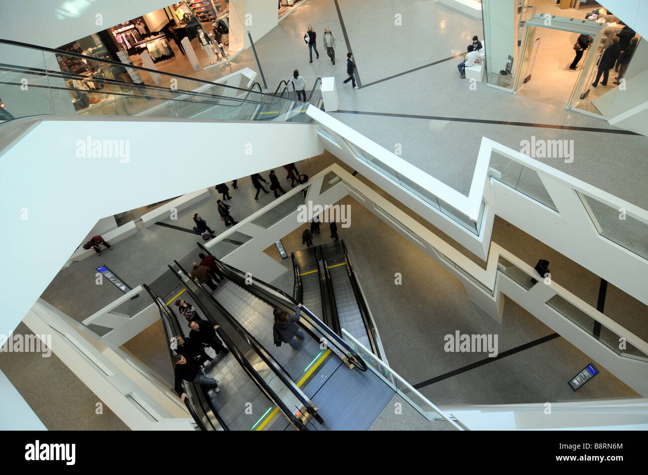 Inside the Westside shopping centre in Bern, whose striking design is ...