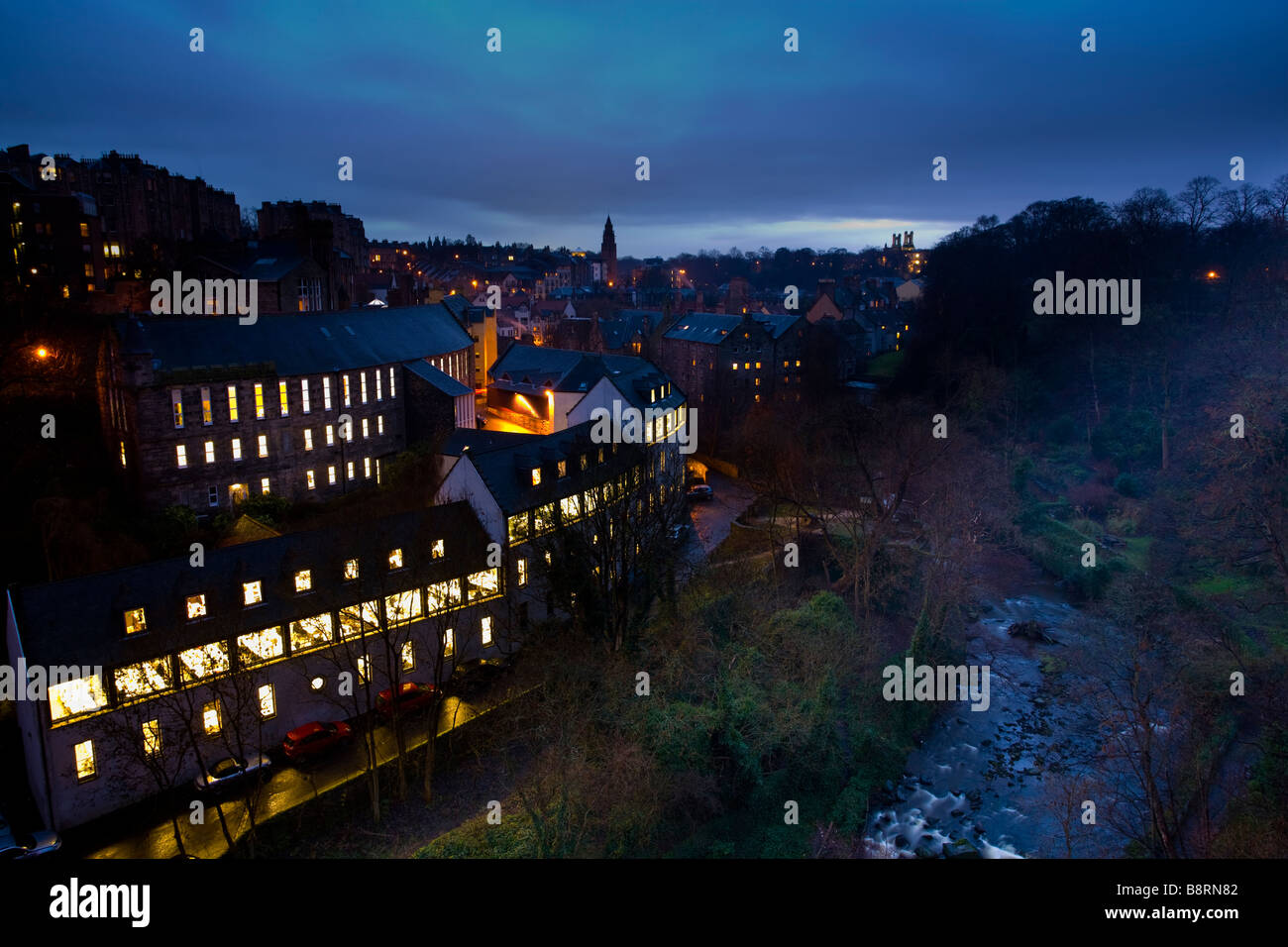 Scotland Edinburgh Edinburgh City Looking west from Dean Bridge towards ...