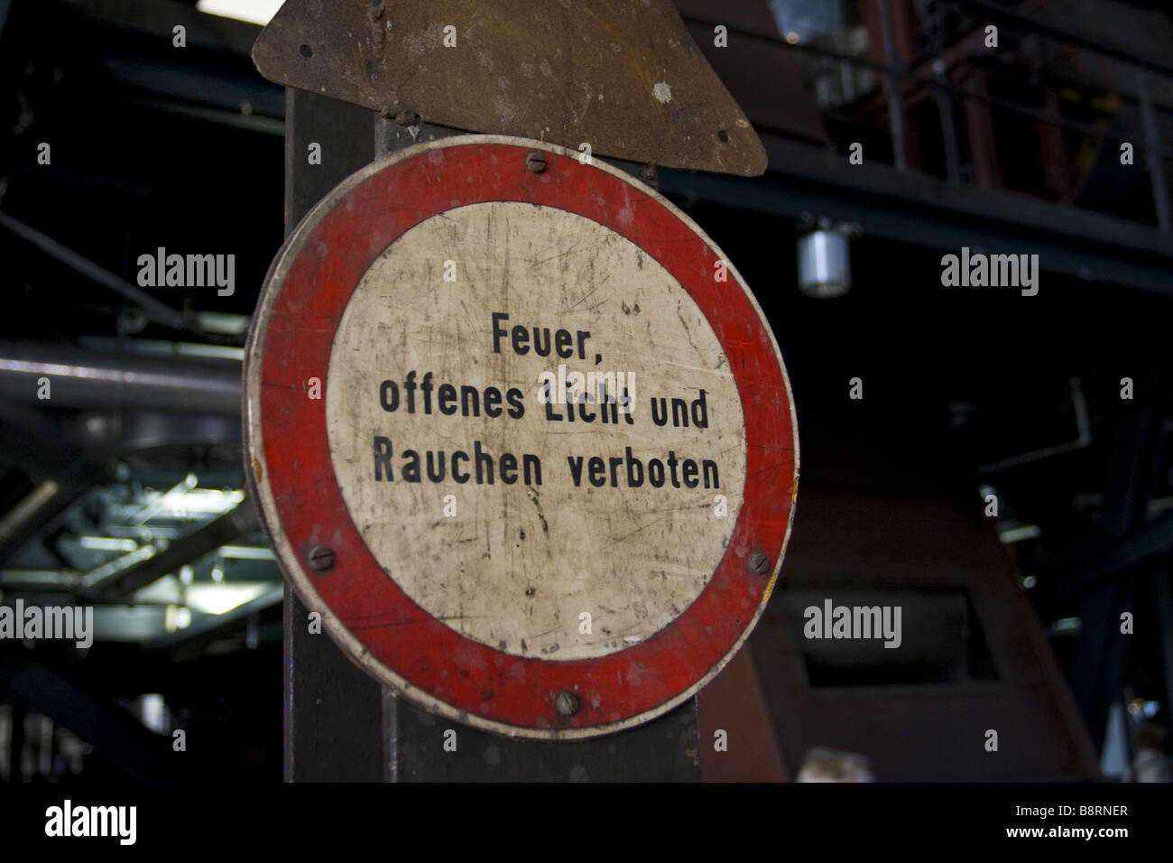 inhibition sign, Germany, North Rhine-Westphalia, Ruhr Area, Essen ...