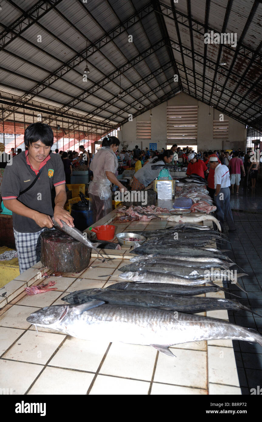 Fish for sale interior of SAFMA fish market Kota Kinabalu Sabah ...