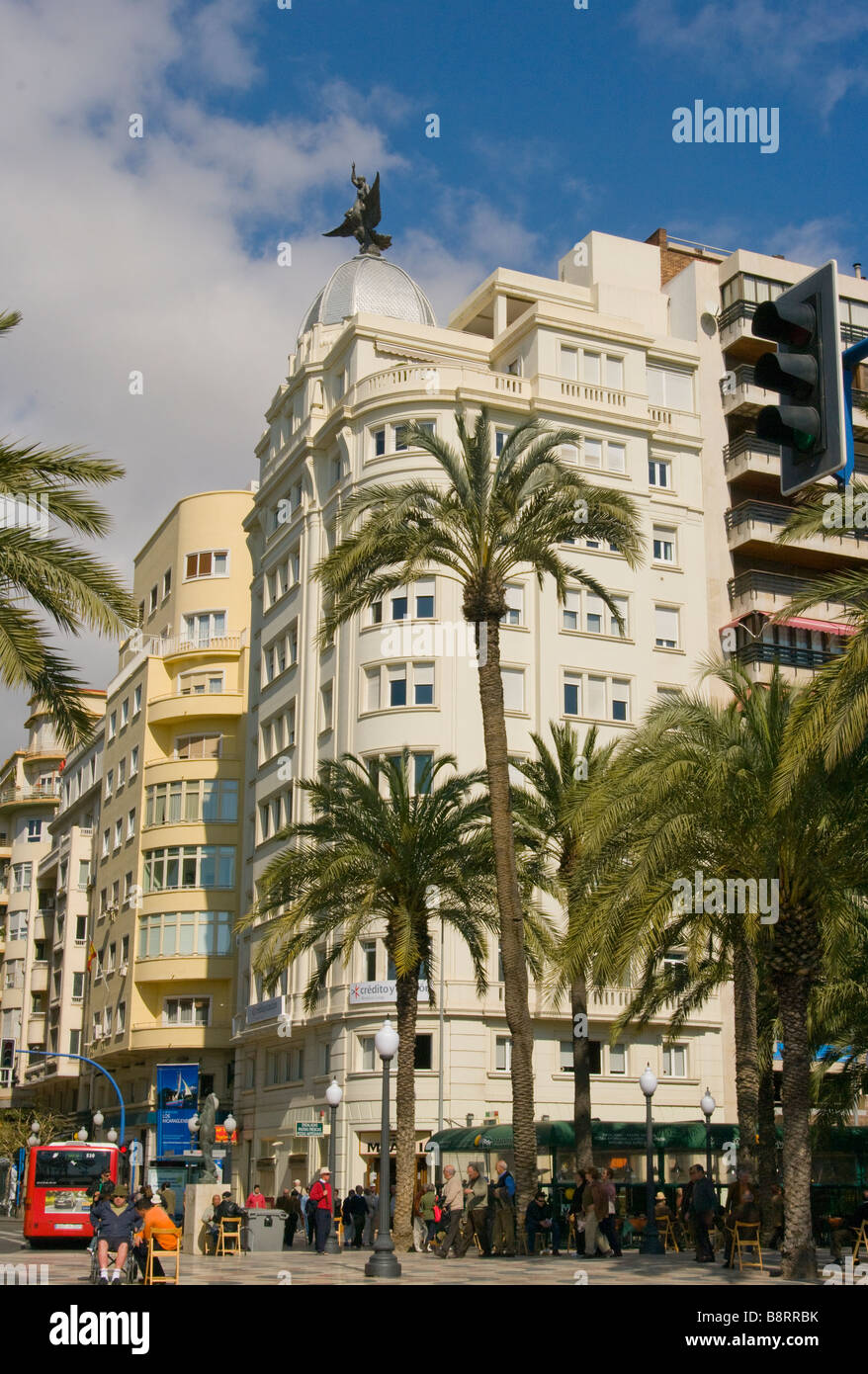 Street Scene at Rambla De Mendez at the Junction With The Palm Tree ...