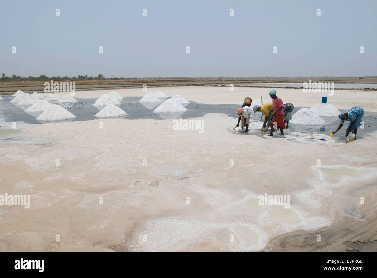 women labour working in salt mines in Kaolack Senegal West Africa Stock ...
