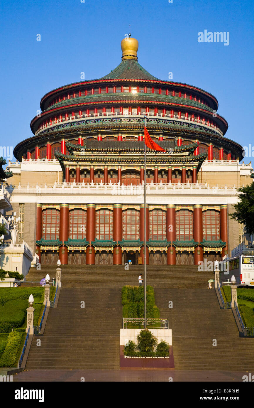 Great Hall of the People assembly hall in Chongqing City, China Stock ...