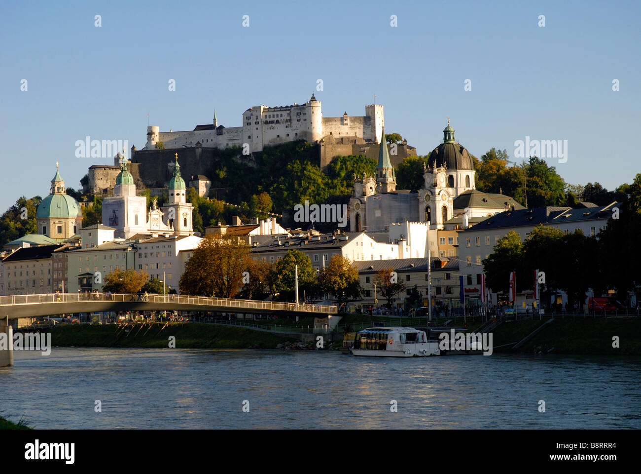 The Salzbach River that runs through Salzburg in Austria Stock Photo ...