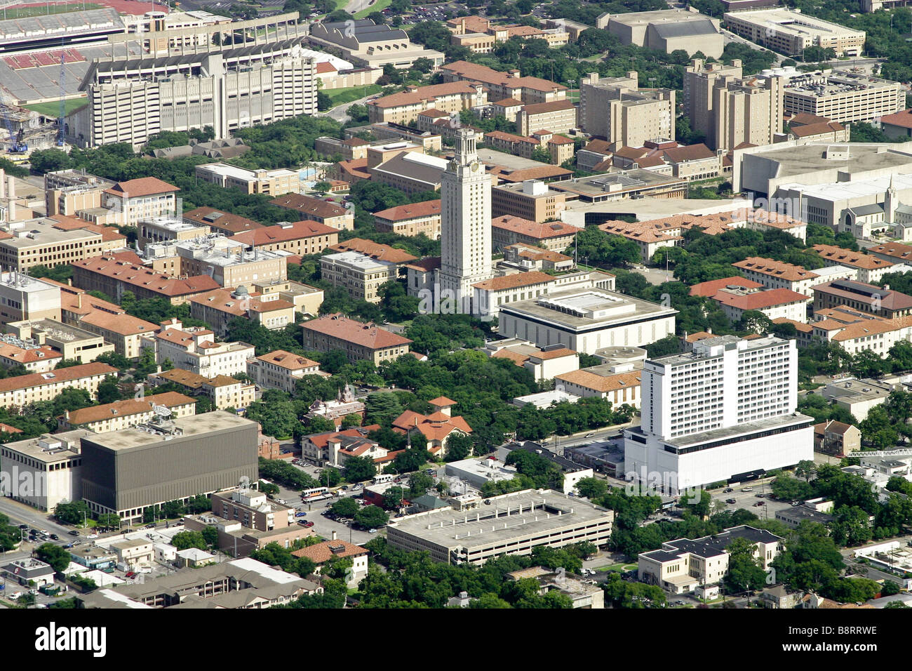 University of Texas Campus aerial view Stock Photo - Alamy