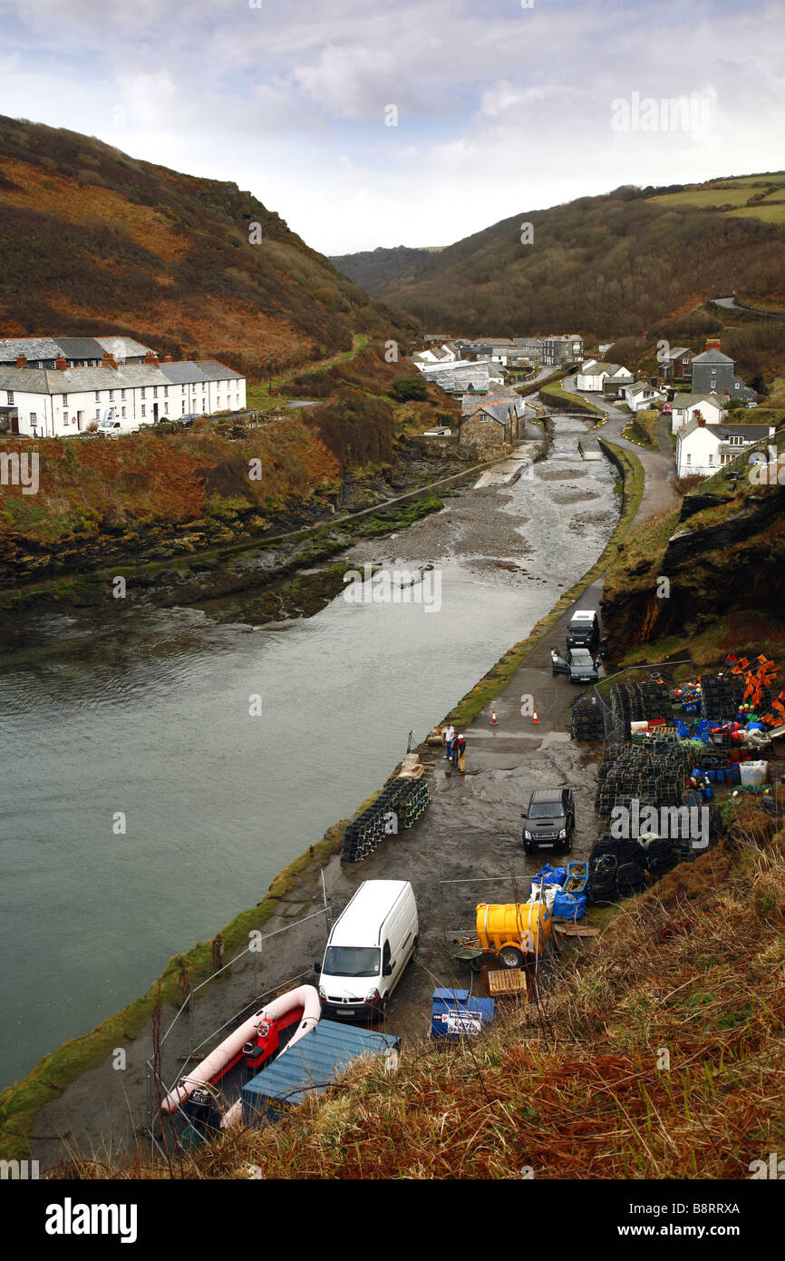 The Harbour and river Valency at Boscastle,Cornwall,southwest England ...