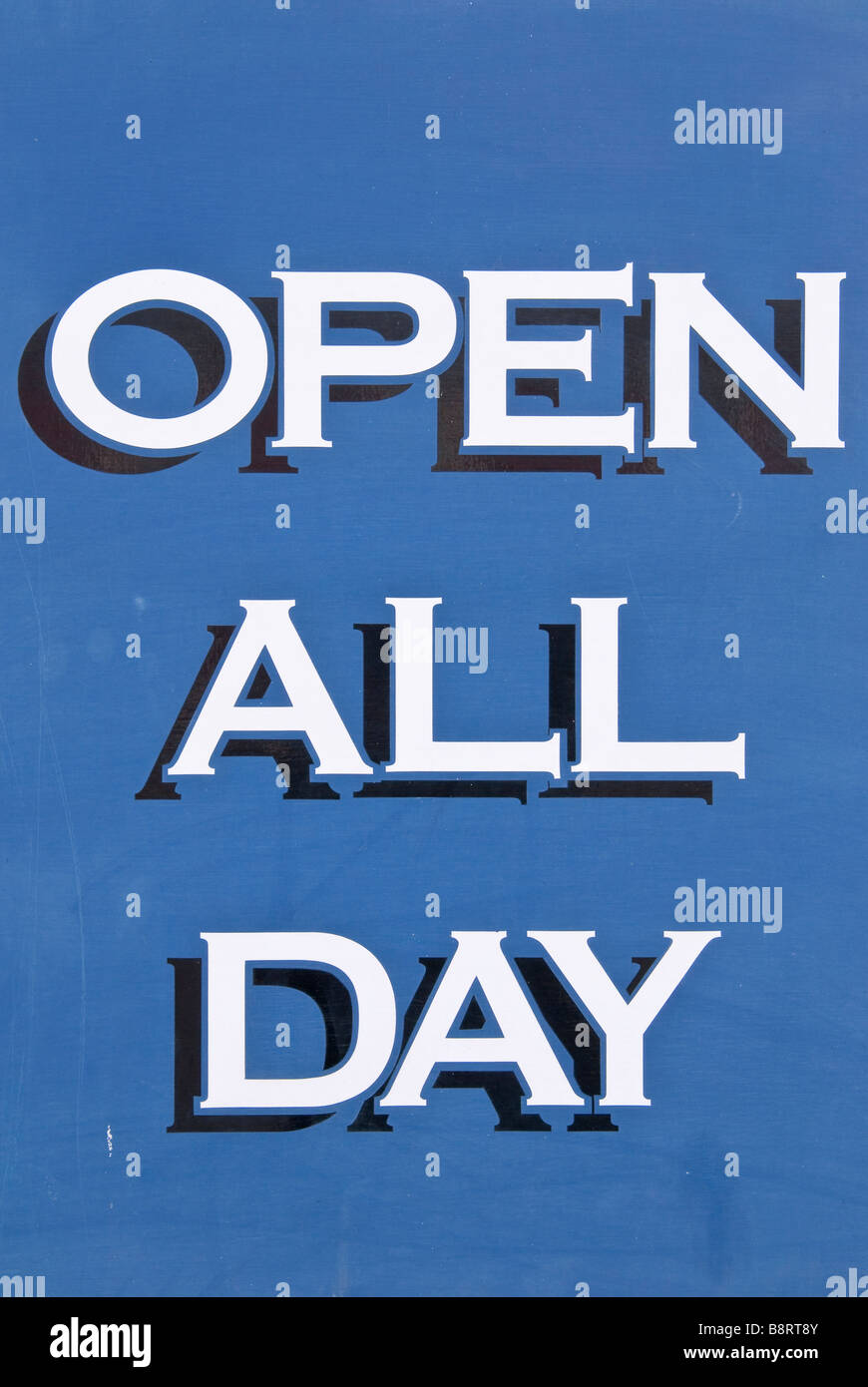 Open all day public house pub sign Stock Photo - Alamy
