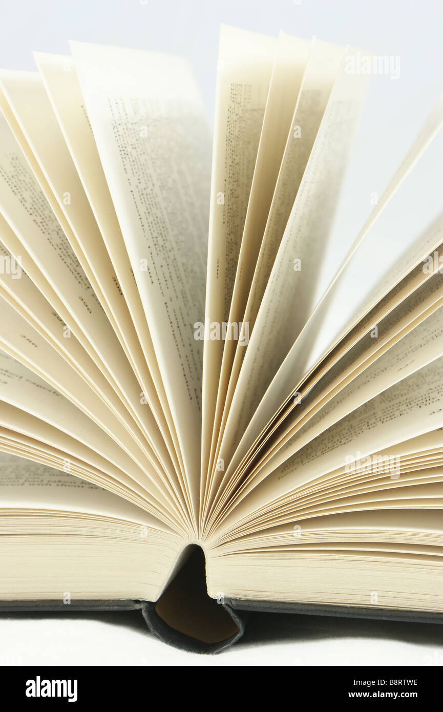 Close up shot of pages of a book turning Stock Photo - Alamy