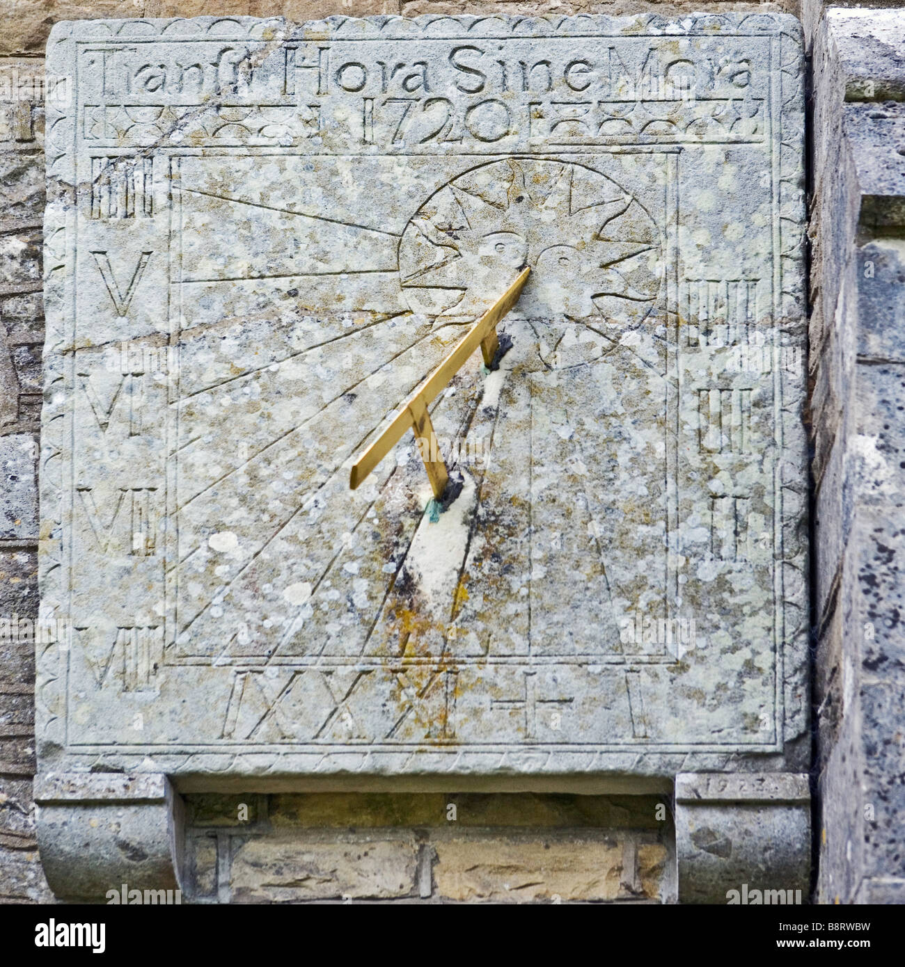 St Teilo Church Wall Sundial Stock Photo - Alamy