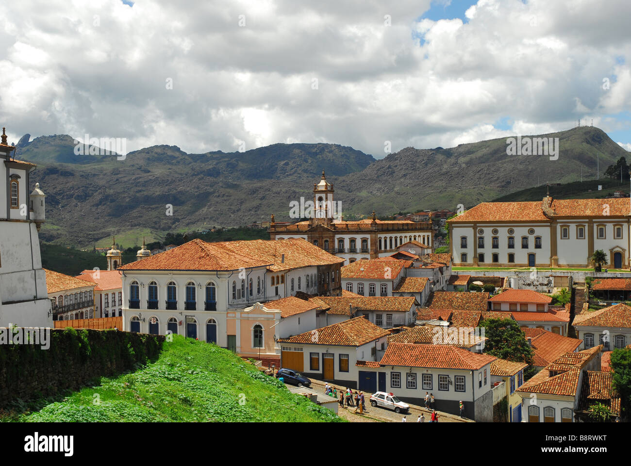 Views over the colonial gold mining town of Ouro Preto, Minas Gerais ...