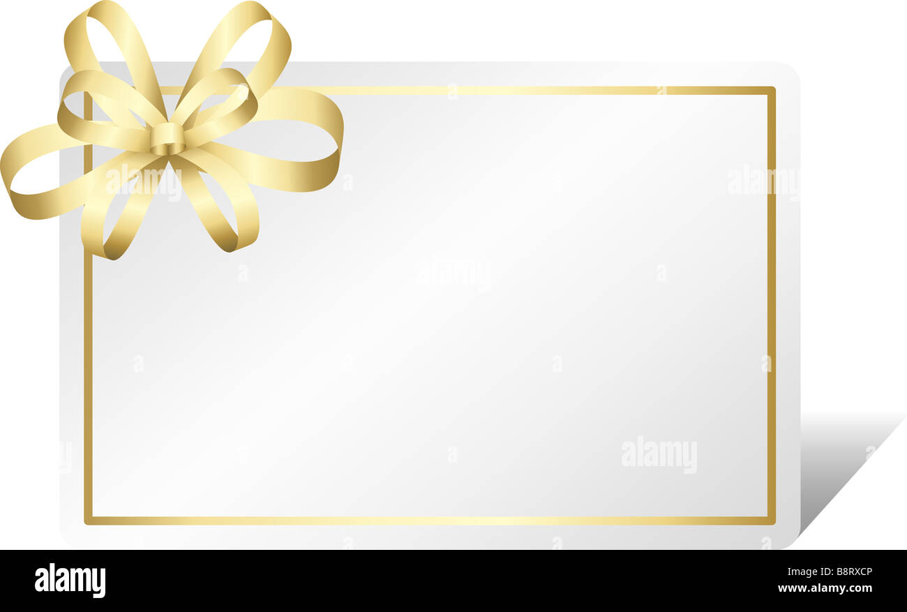 Decorative label with ribbon Stock Photo - Alamy