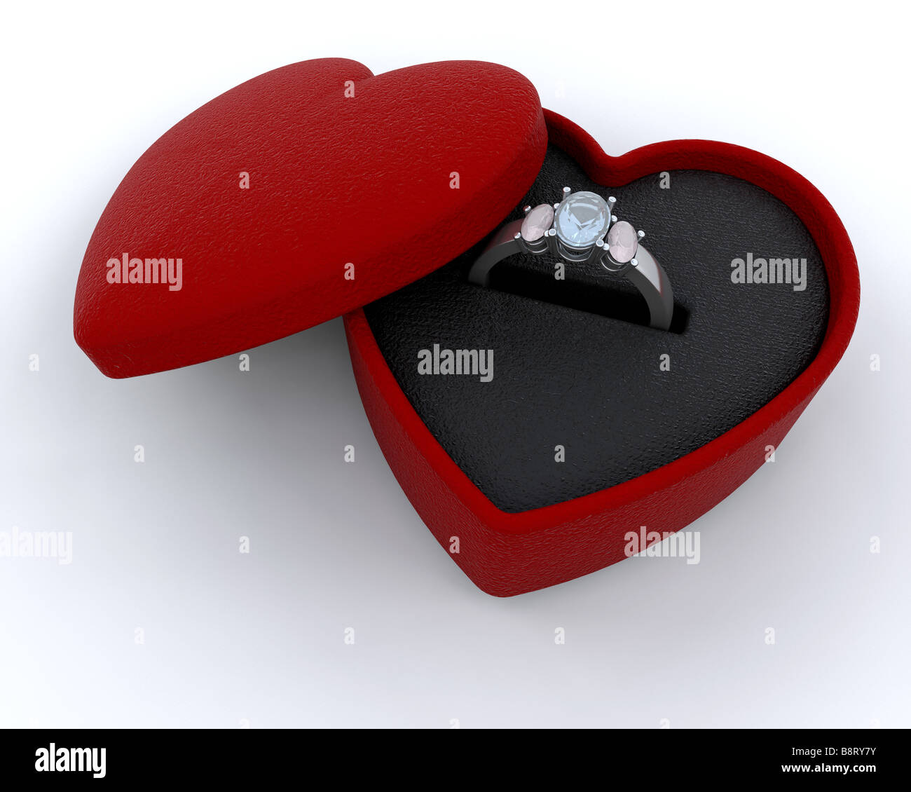 Ring box heart hi-res stock photography and images - Alamy