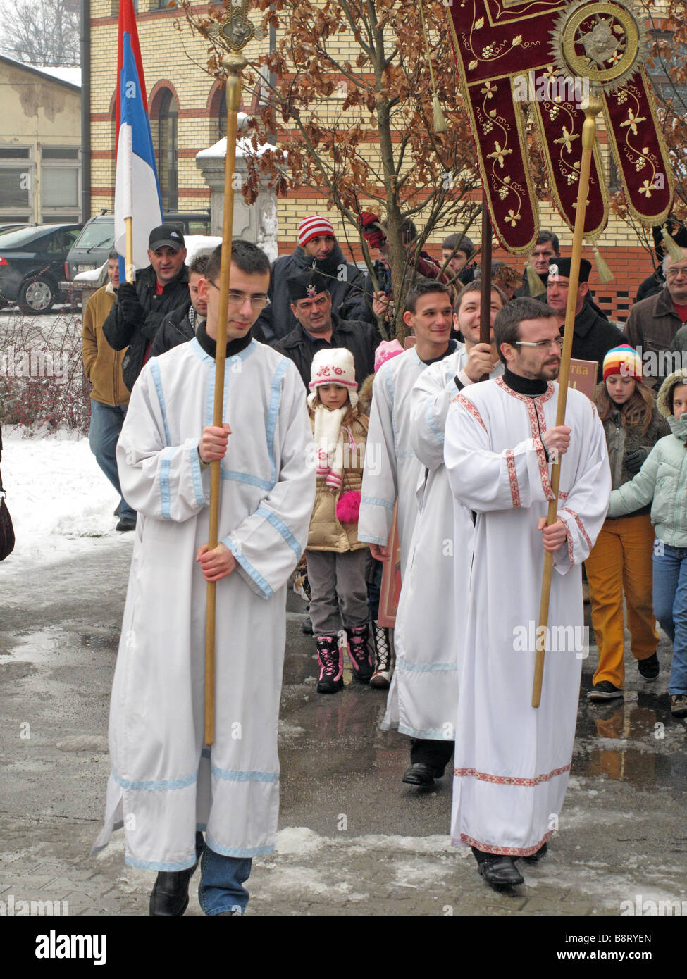 Orthodox Christmas Eve procession Banja Luka the capital of Republic of ...