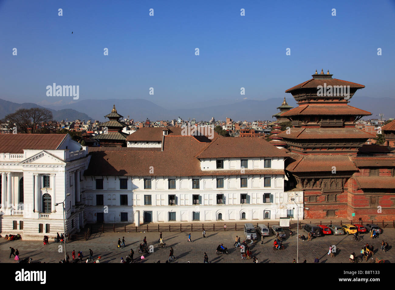 Nepal Kathmandu Old Royal Palace Basantapur Square Basantapur Tower ...