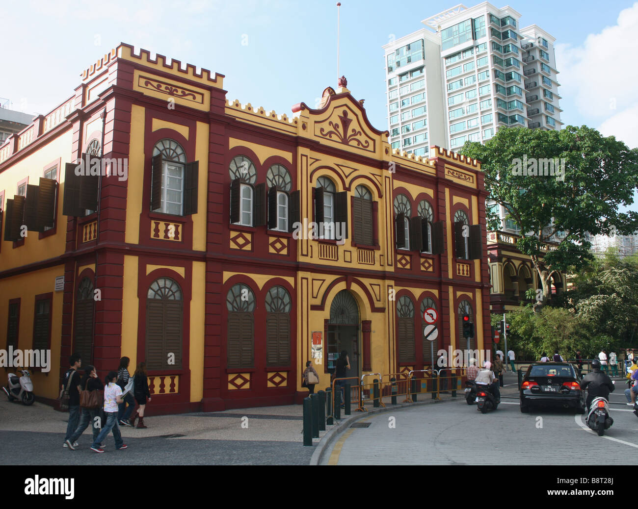 colourful colonial style architecture Macau April 2008 Stock Photo - Alamy