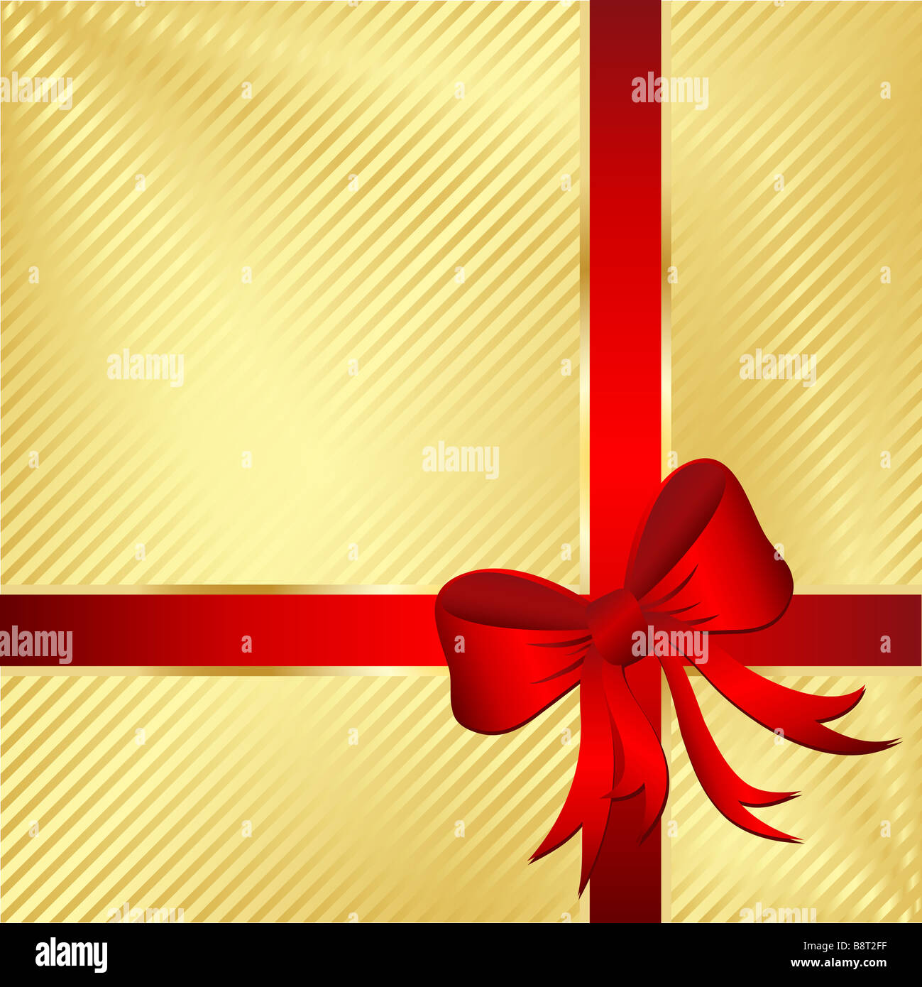Wrapped gift background with ribbon Stock Photo - Alamy