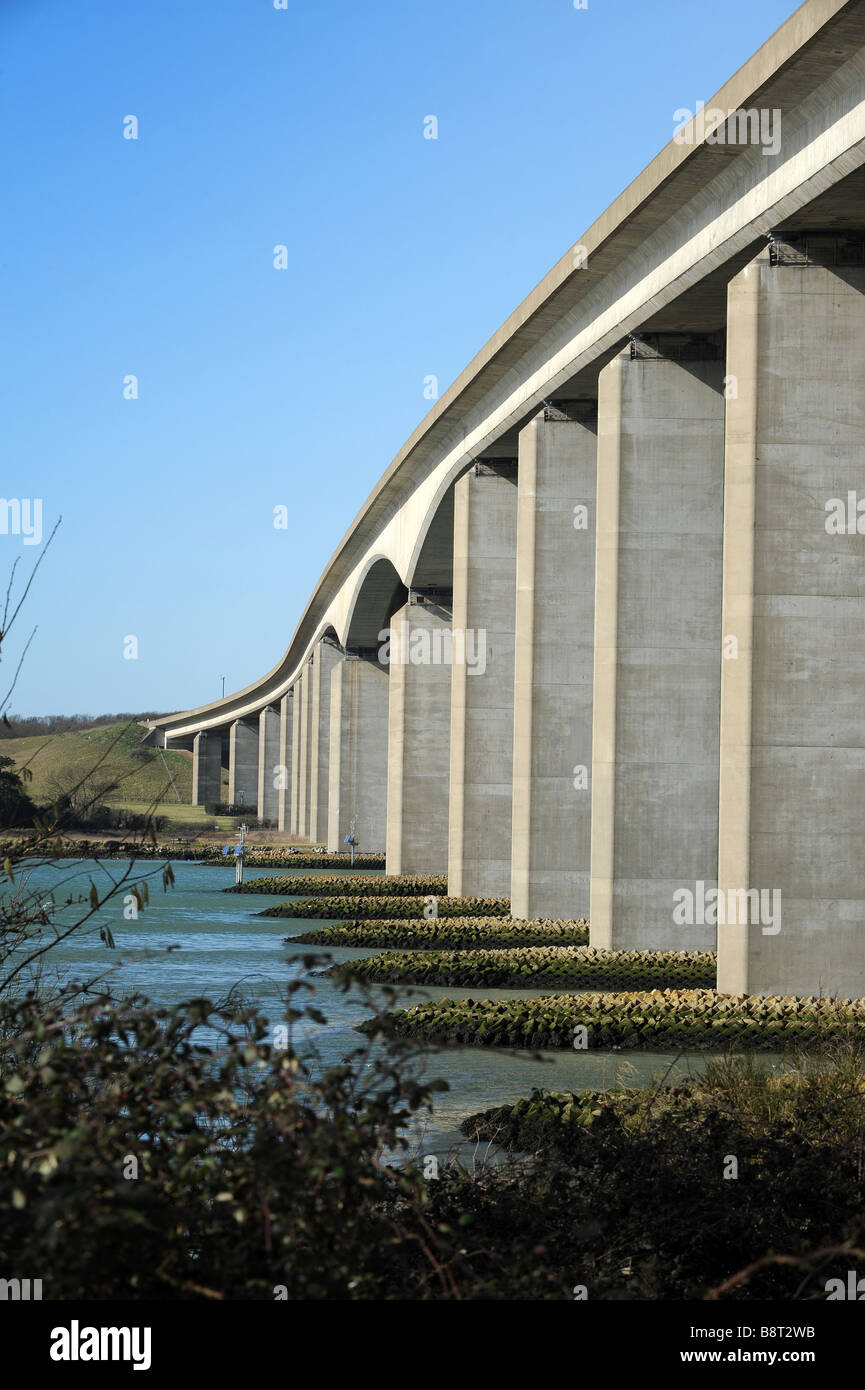 The Orwell Bridge over the river Orwell in Ipswich Suffolk Stock Photo ...