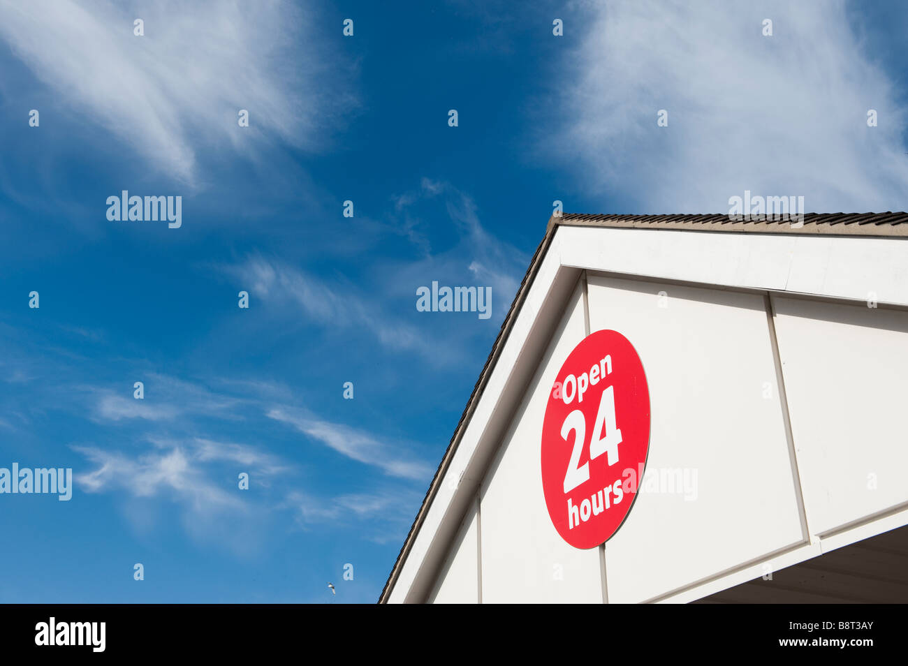 Red open 24 hour sign Stock Photo - Alamy