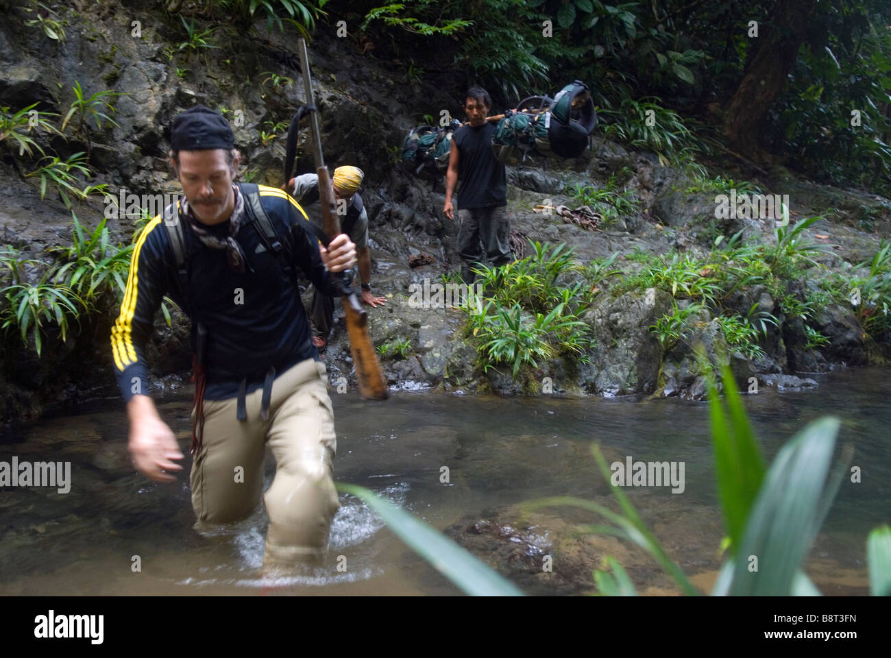 Jungle expedition crossing Panama's infamous Darien region Stock Photo ...