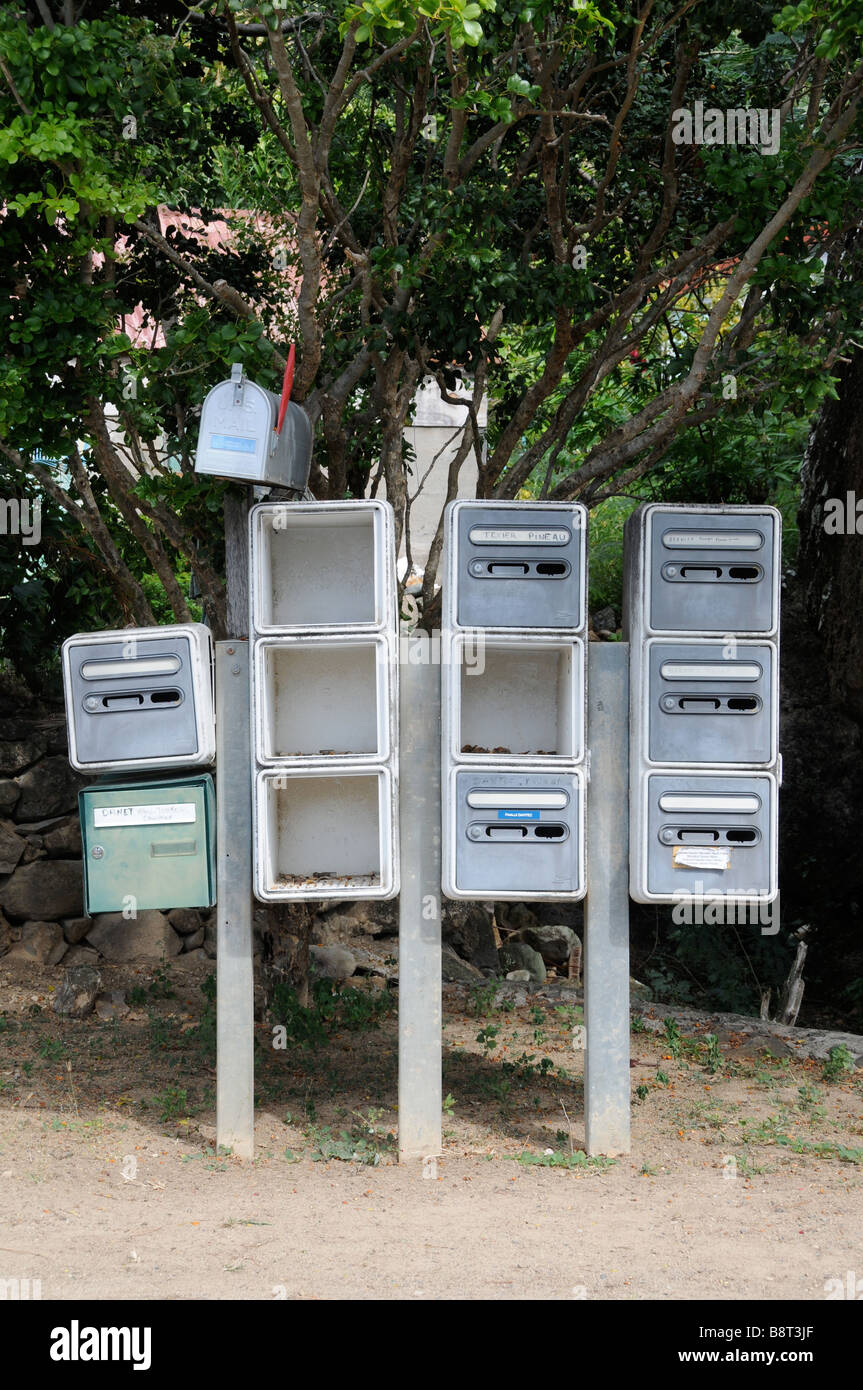 Mailboxes by the side of the road Stock Photo - Alamy