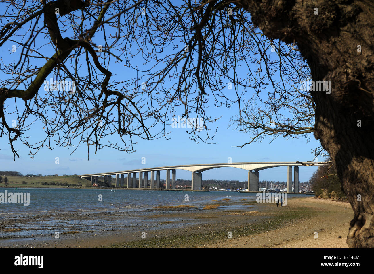 The Orwell Bridge over the river Orwell in Ipswich Suffolk Stock Photo ...