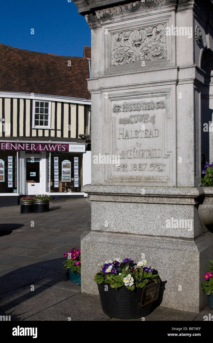 memorial halstead town centre essex england uk gb Stock Photo - Alamy
