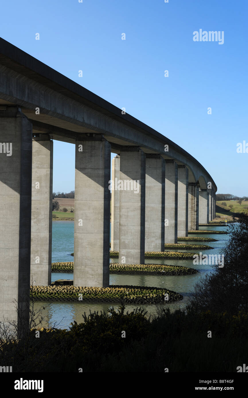 The Orwell Bridge over the river Orwell in Ipswich Suffolk Stock Photo ...