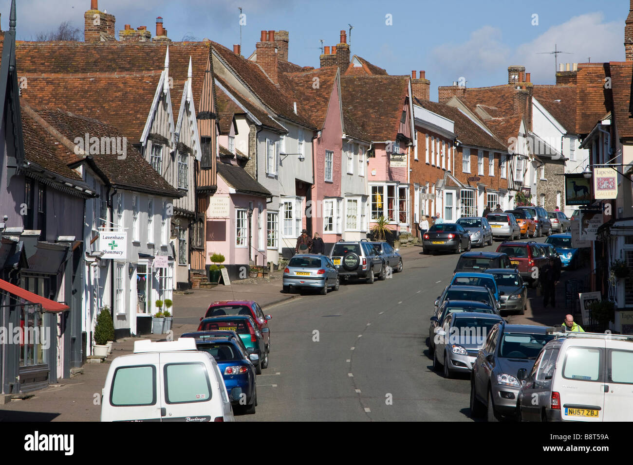 lavenham pretty historic picturesque village suffolk east anglia ...