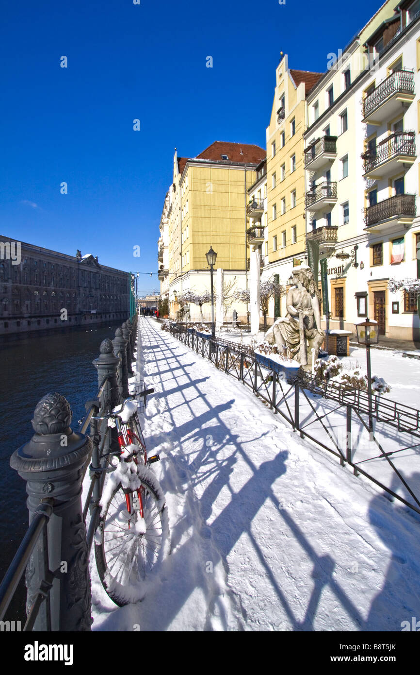 Nikolai quarter winter snow Berlin center Germany Stock Photo - Alamy