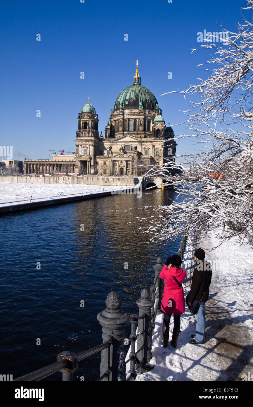 snow landscape Berlin center dome Germany Stock Photo - Alamy
