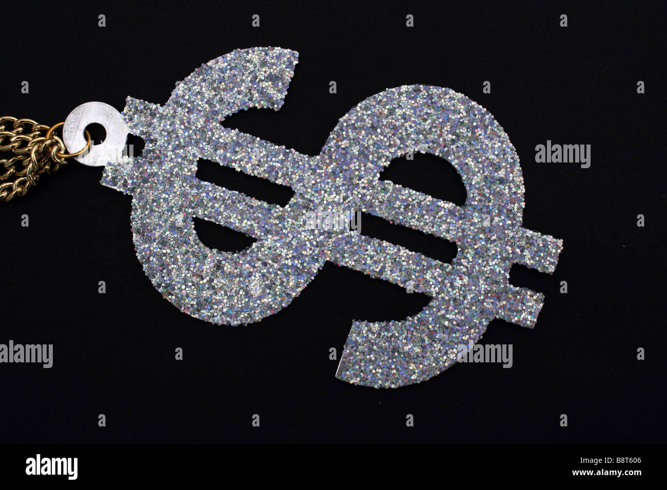 SPARKLING SILVER DOLLAR SIGN ON BLACK BACKGROUND HORIZONTAL BDB11111 ...
