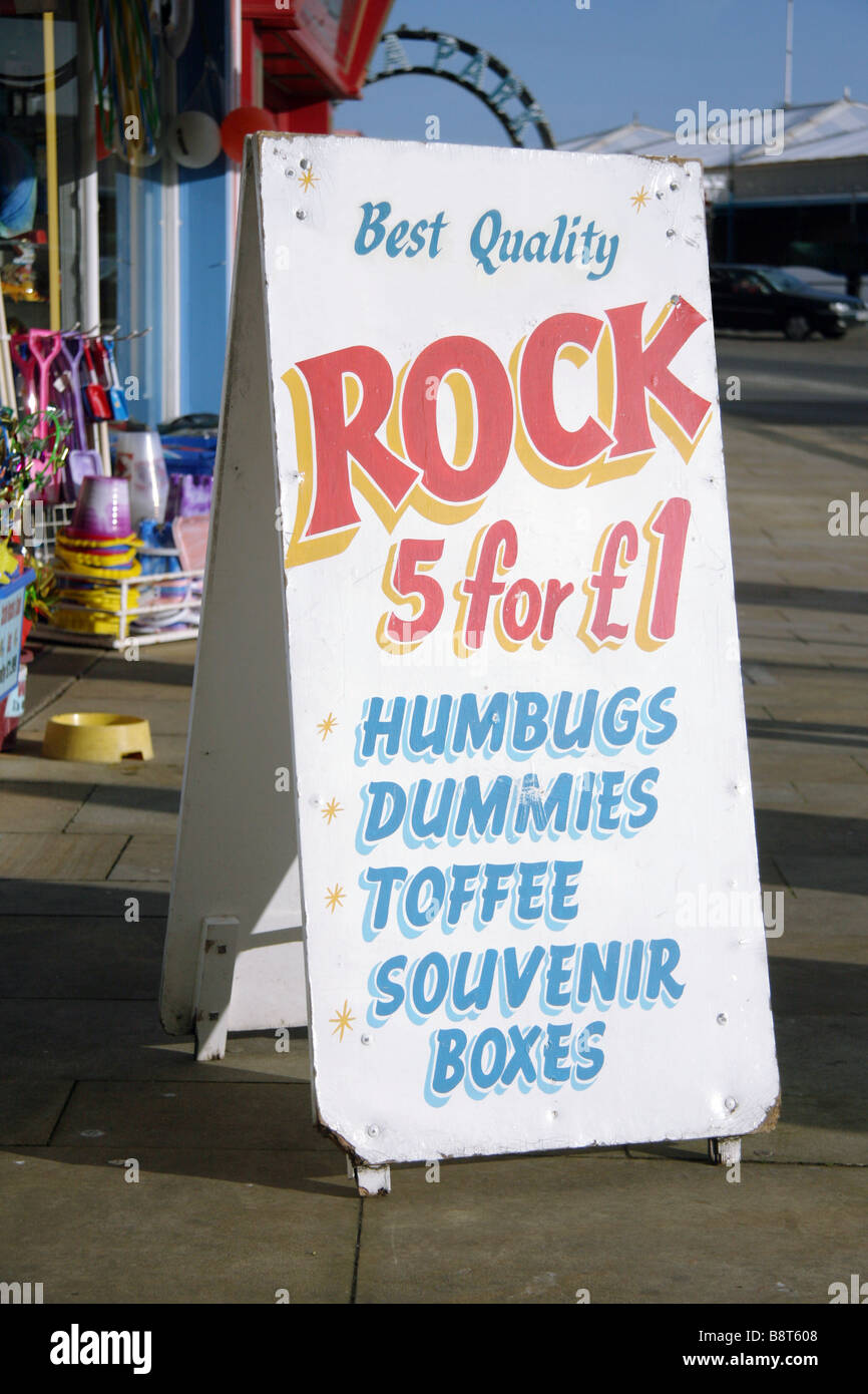 Old seaside souvenir shop sign Stock Photo - Alamy