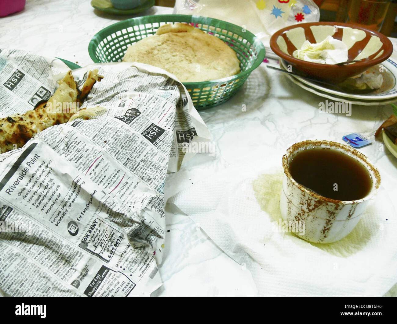 yemenite breakfast, Yemen, Aden Stock Photo - Alamy