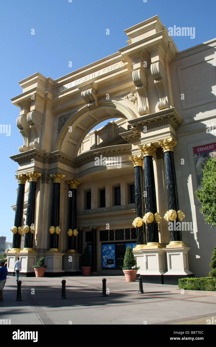 Entrance to The Forum Shops, Caesar's Palace, Las Vegas Stock Photo - Alamy