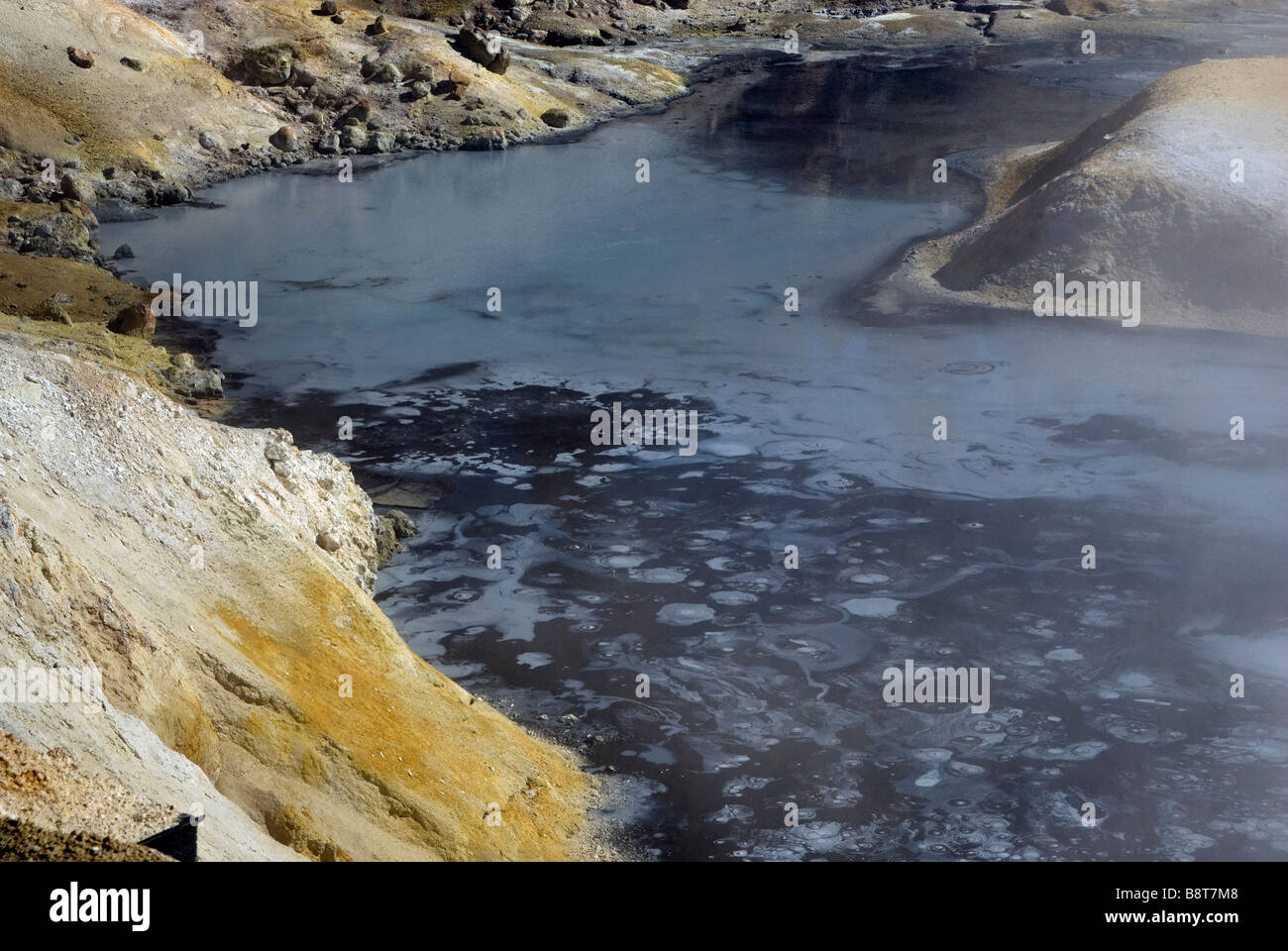 Pyrite Pool boiling spring in Bumpass Hell area at Lassen Volcanic ...