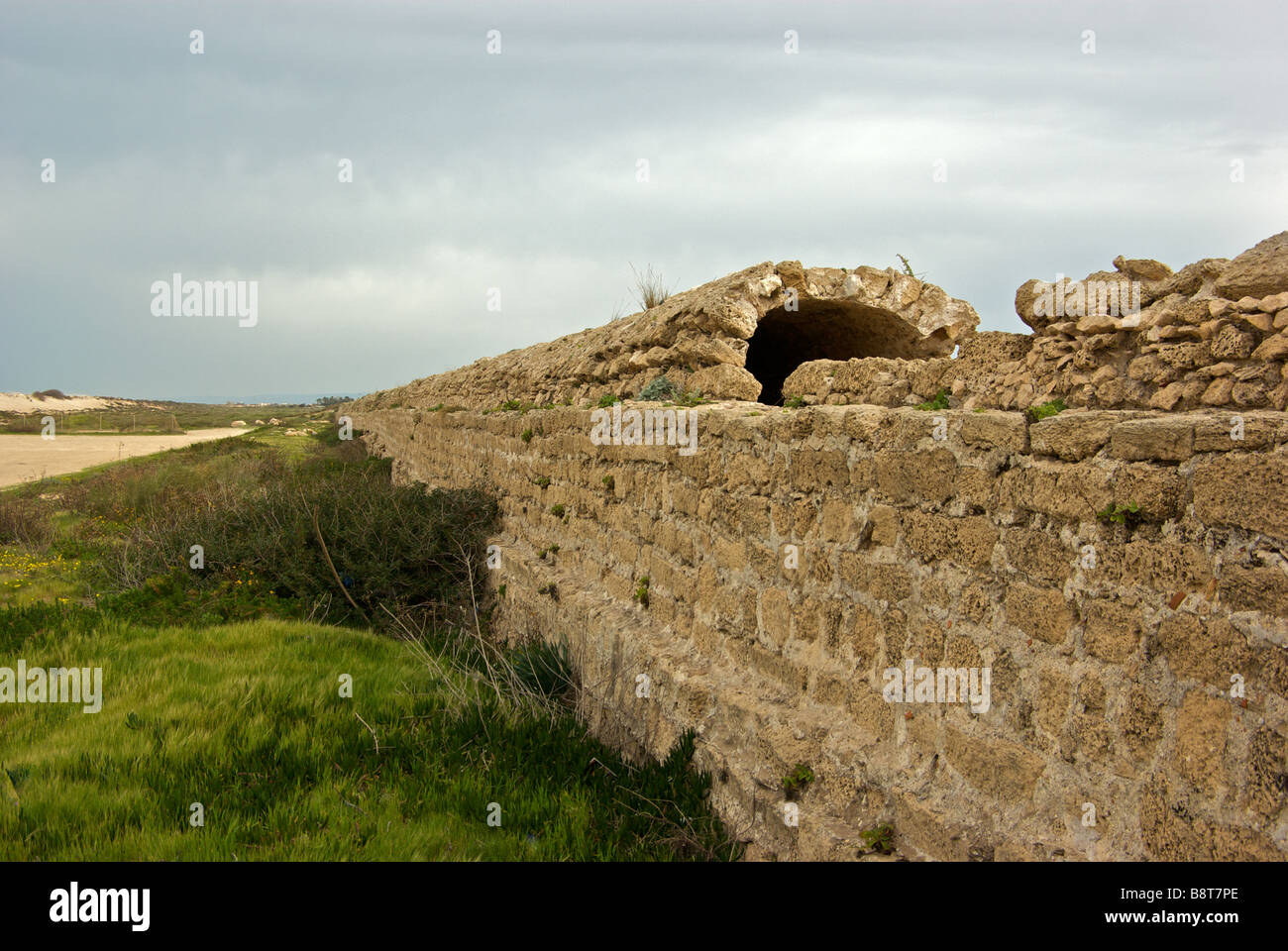 Remains of covered stone aqueduct that King Herod constructed to bring ...