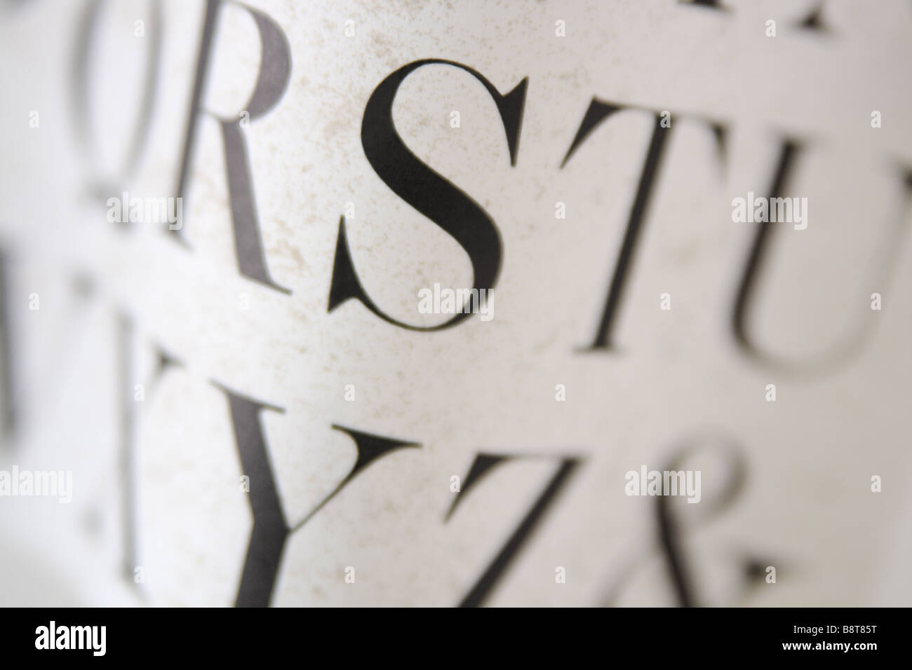 curving alphabet letters Stock Photo - Alamy