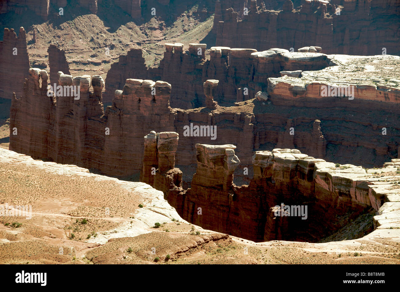 Panoramic view from Grand View Point Overlook Canyonlands National Park ...
