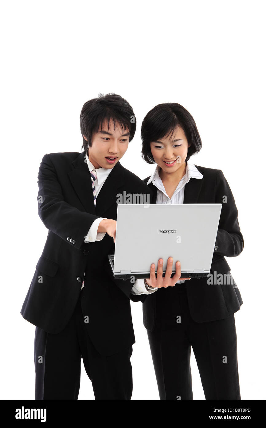 Young Business Couple Stock Photo - Alamy