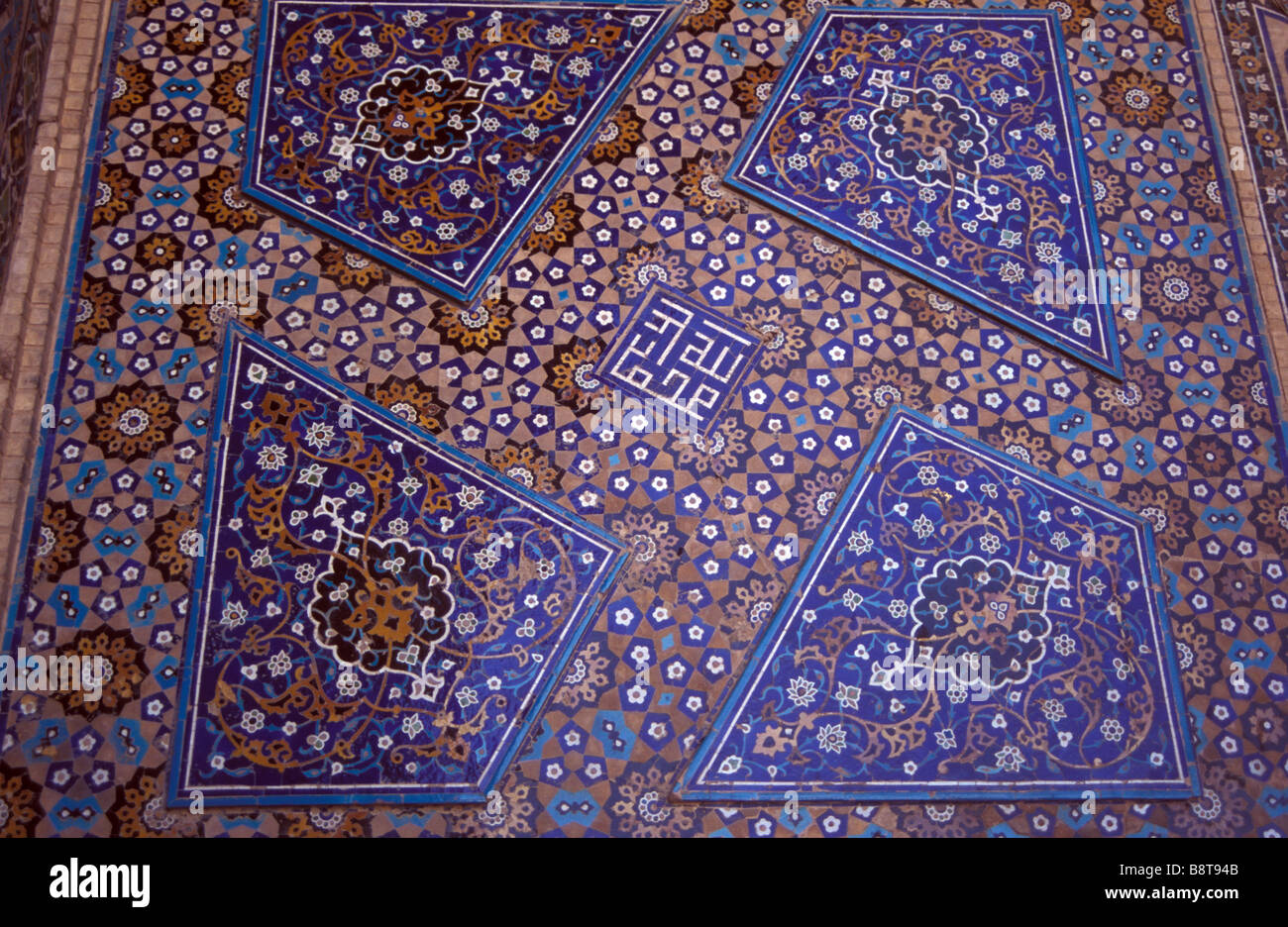 tile work Juma Masjid Friday Mosque Isfahan Iran Stock Photo - Alamy