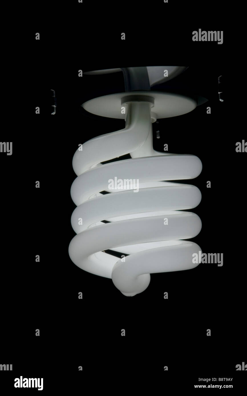 A compact fluorescent light bulb or compact fluorescent lamp - CFL CF ...