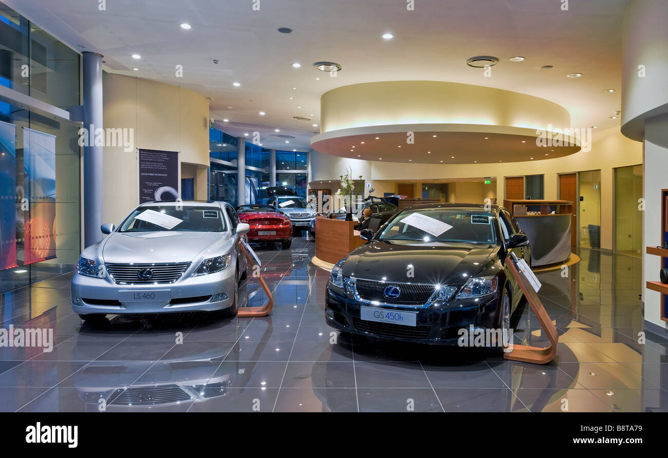 Lexus car showroom Stock Photo - Alamy