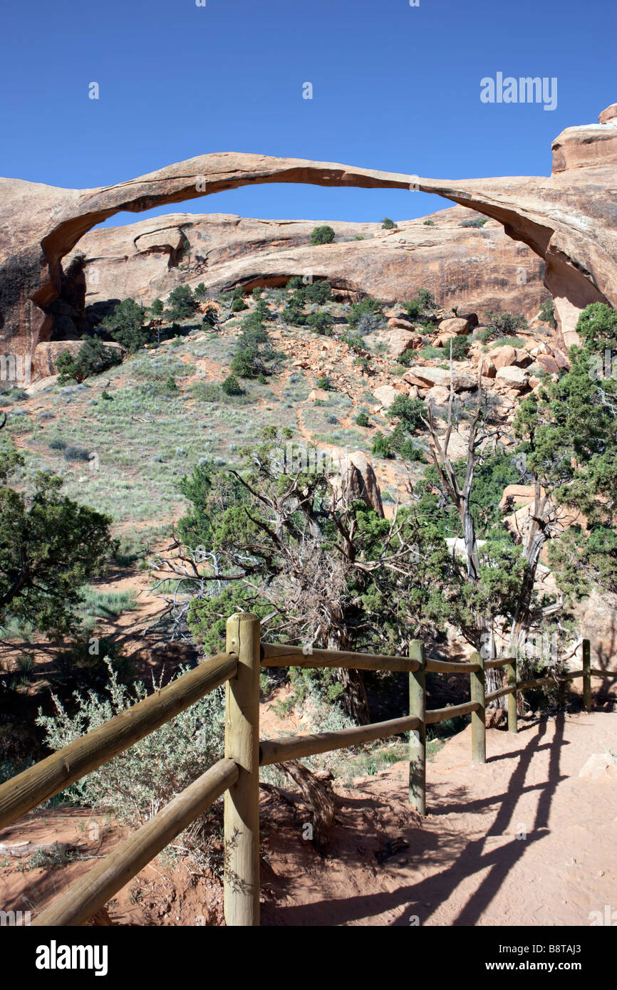 Landscape Arch in Arches National Park Utah USA Stock Photo - Alamy